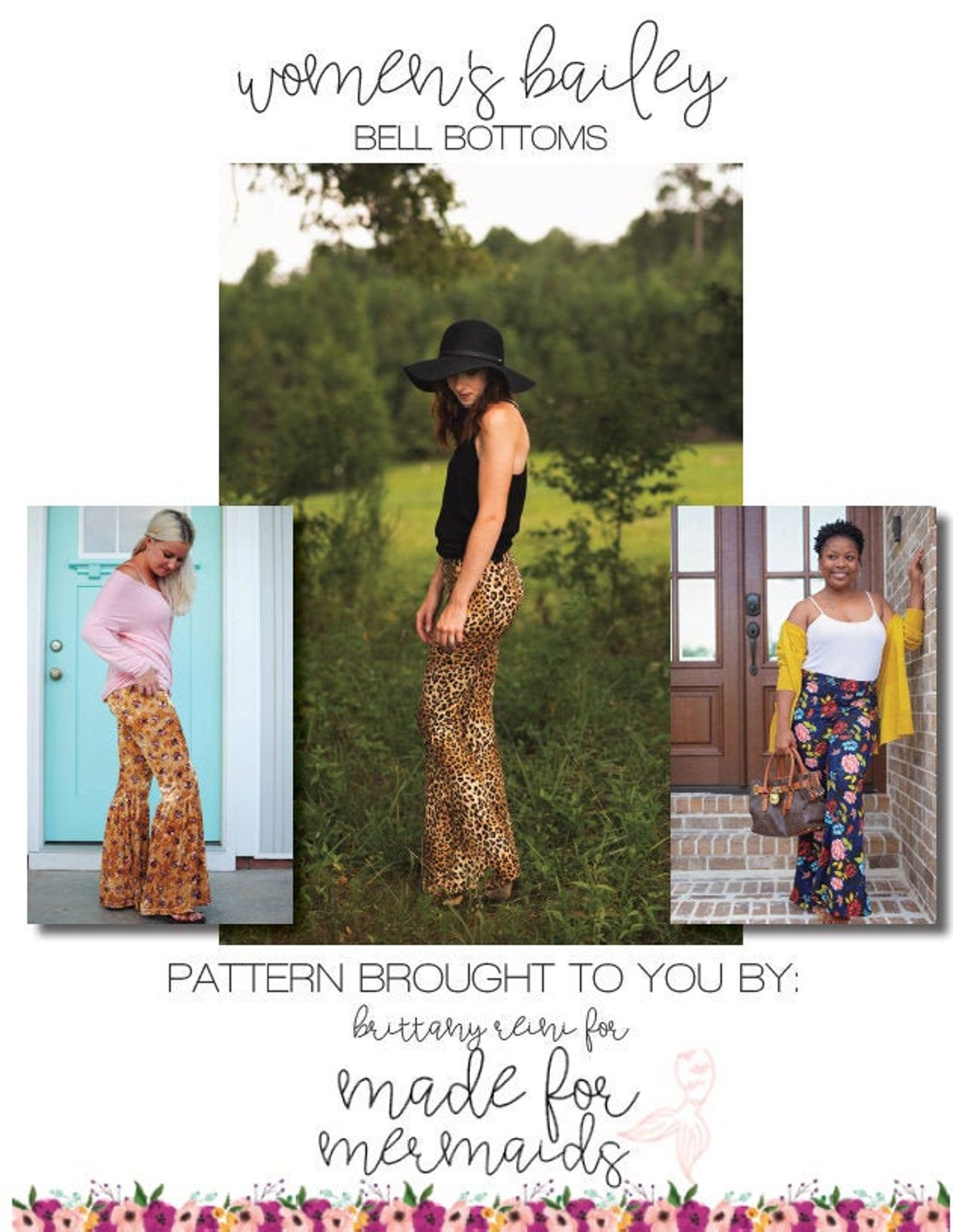 Women’s Bailey Bell Bottoms PDF Sewing Pattern - Etsy