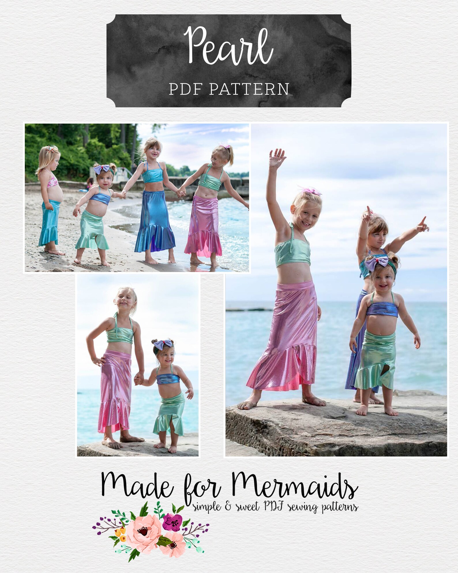 Mermaid Shores Collection- Pearl Cover up PDF Pattern Instant Download ...
