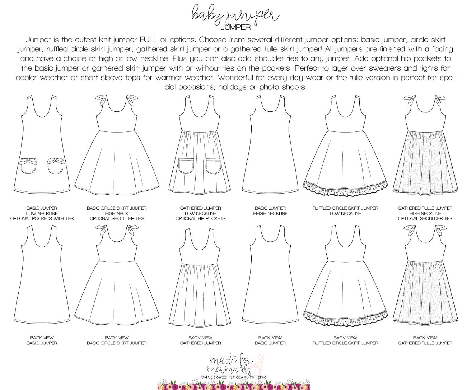 Baby Juniper Jumper PDF Sewing Pattern Sizes Newborn-18/24 Months - Etsy