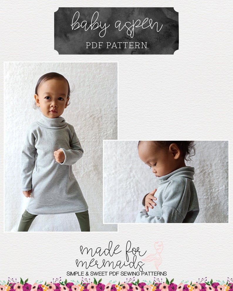 Baby Aspen Sweater Top & Dress PDF Sewing Pattern Newborn- 24 Months - Etsy