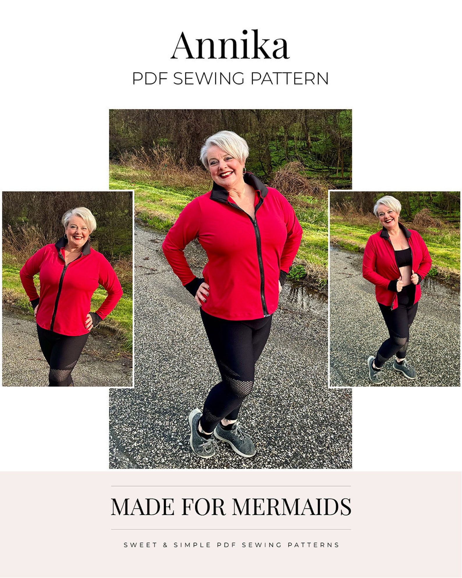 Barbelle Collection: Annika Sporty Jacket PDF Sewing Pattern - Etsy