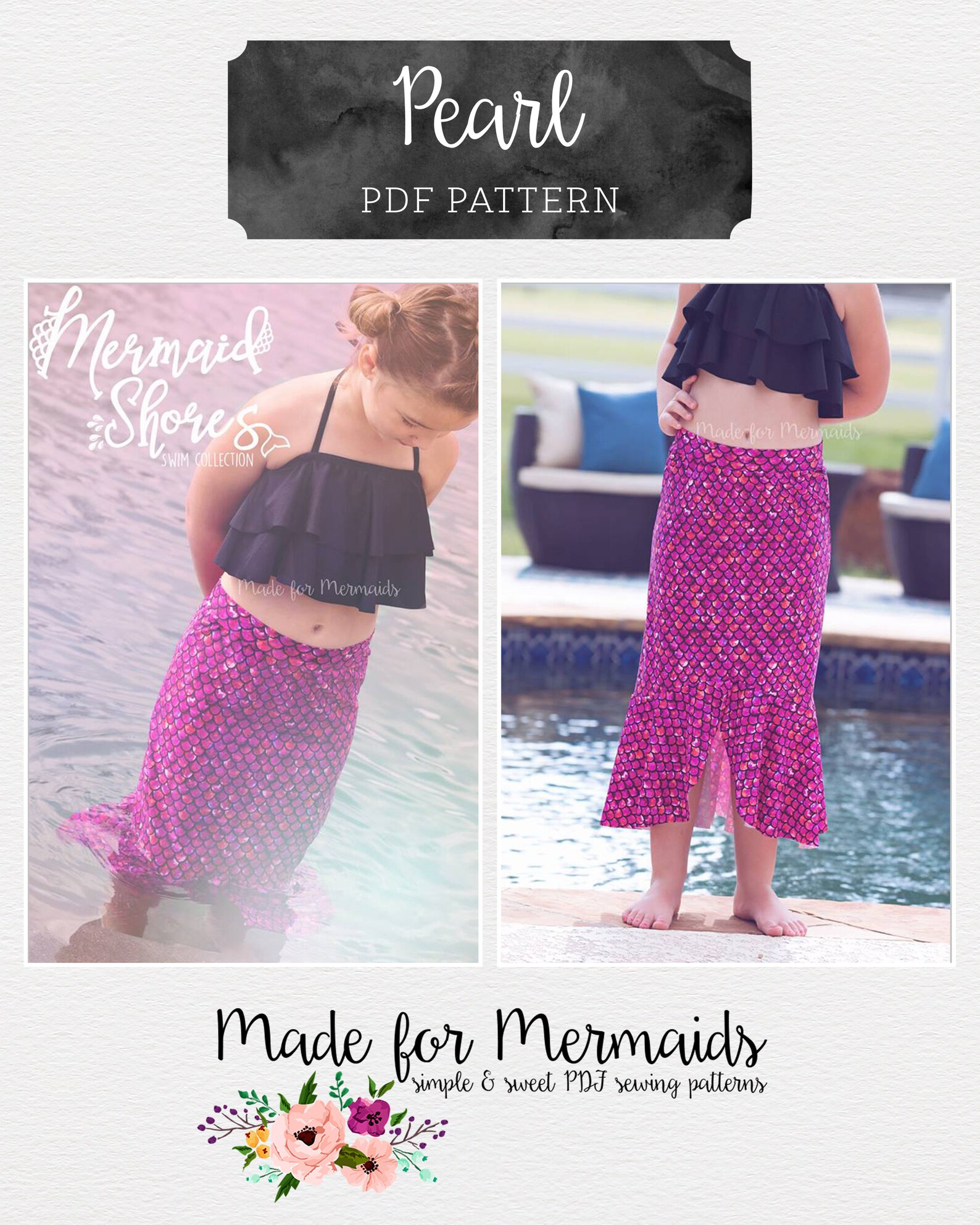 Mermaid Shores Collection- Pearl Cover up PDF Pattern Instant Download ...