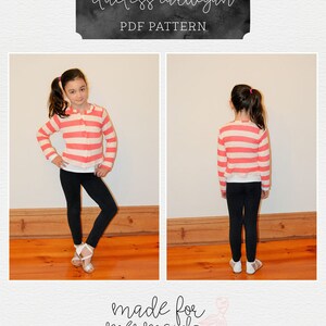 Clueless Cardigan PDF Sewing Pattern Sizes 1/2-14 - Etsy