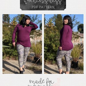 Lounge & Lace Collection- Adult Tess Top Pattern - Etsy