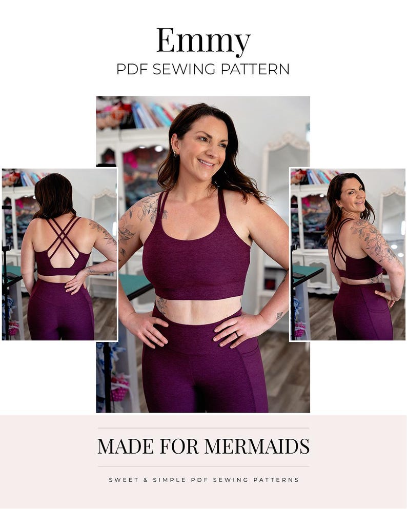Barbelle Collection: Emmy Sports Bra & Longline PDF Sewing Pattern - Etsy