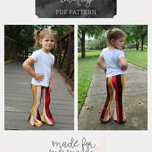 Bailey Bell Bottoms PDF Sewing Pattern 1/2- 14 - Etsy