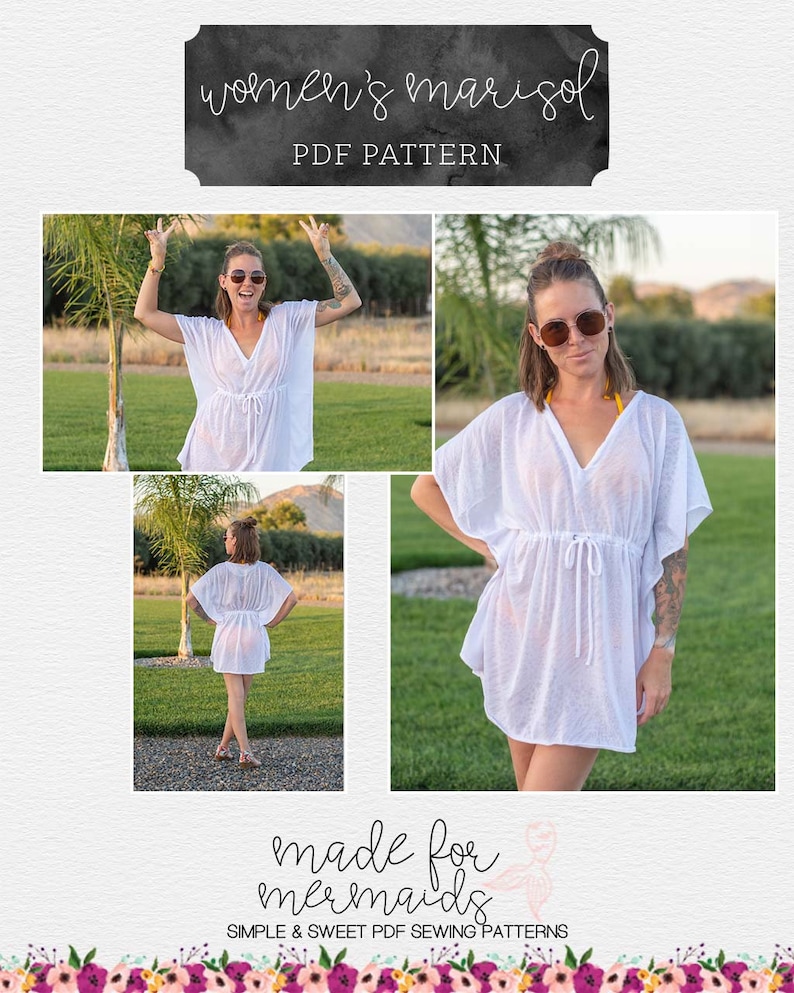 Resort Collection Womens Marisol Cover-up & Dress PDF Sewing | Etsy