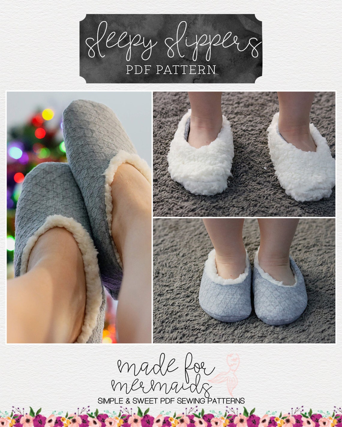 Sleepy Slippers Slipper Sock Pattern - Etsy