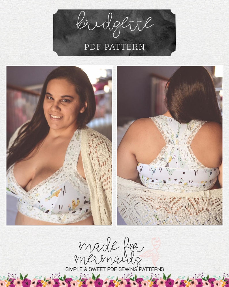 Women's Lounge & Lace Collection: Bridgette Bralette and Nightie PDF Sewing Pattern - Etsy
