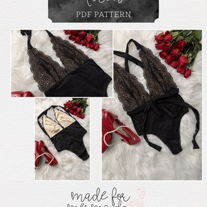 Lounge & Lace Collection-loren Teddy Thong and Cheeky - Etsy