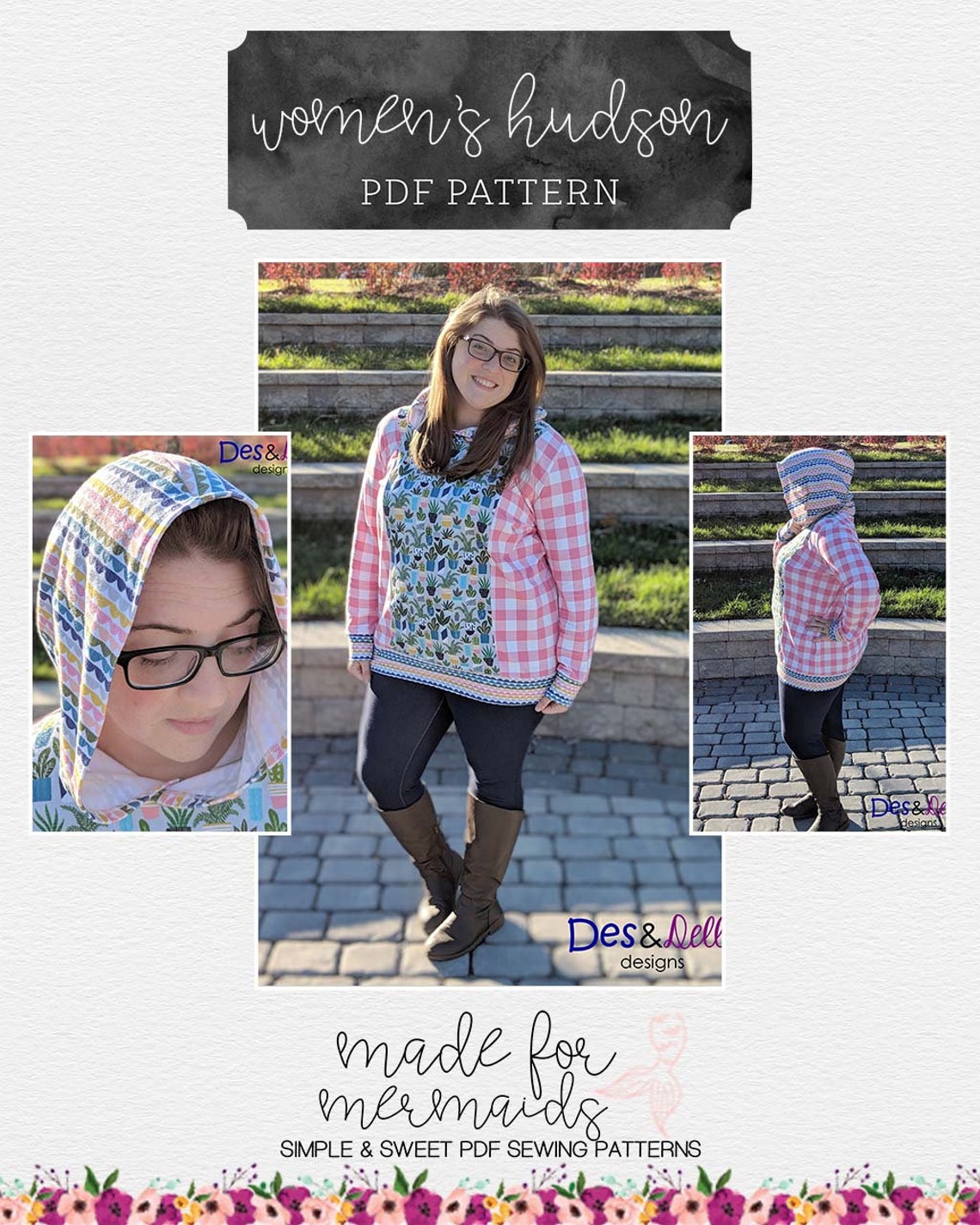 Womens Hudson Hoodie PDF Sewing Pattern | Etsy