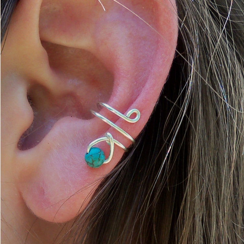 Blue Ear Cuff - Etsy