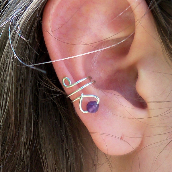 Gemstone Ear Cuff - Etsy