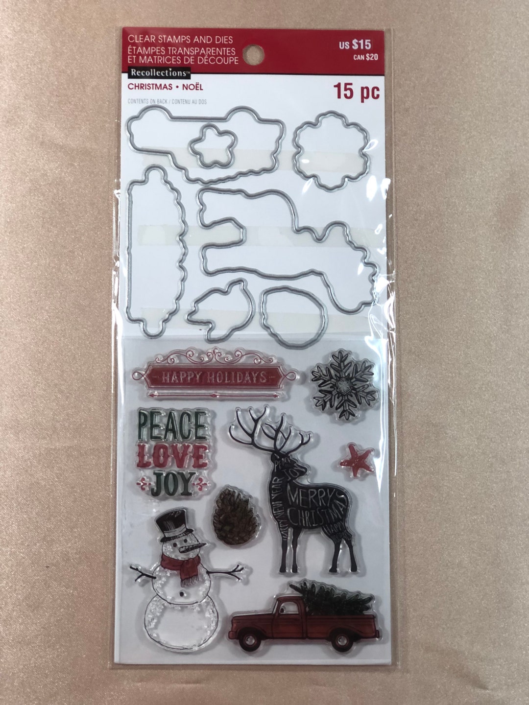 Recollections Christmas 15 Pc Stamp and Die Set - Etsy