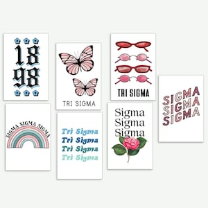 Tri Sigma Art Print Sorority Art Collage Kit Sigma Sigma - Etsy