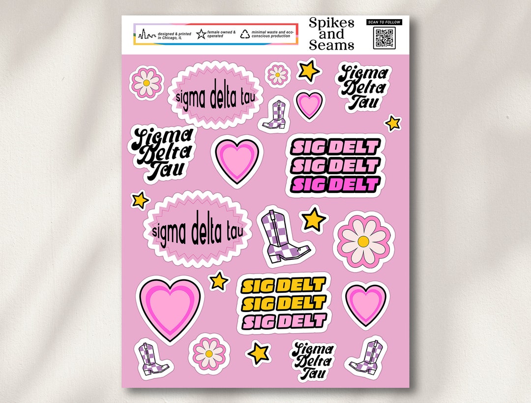 Sigma Delta Tau Stickers, Sig Delt Merchandise, Sorority Stickers ...