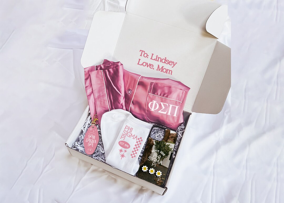 Phi Sigma Pi Gift Box, Sorority Gift Box, Sorority Pajamas, Sorority ...