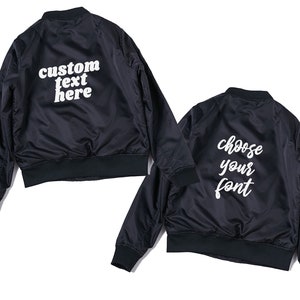 Custom Bomber Jacket Personalized Jacket Women's Jacket - Etsy