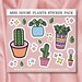 Cactus Sticker Pack, Aesthetic Plant Lover Stickers, Weatherproof - Etsy
