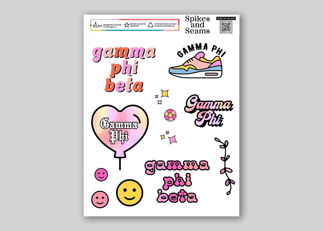 Gamma Phi Beta Stickers, Gamma Phi Merchandise, Sorority Stickers, Big ...