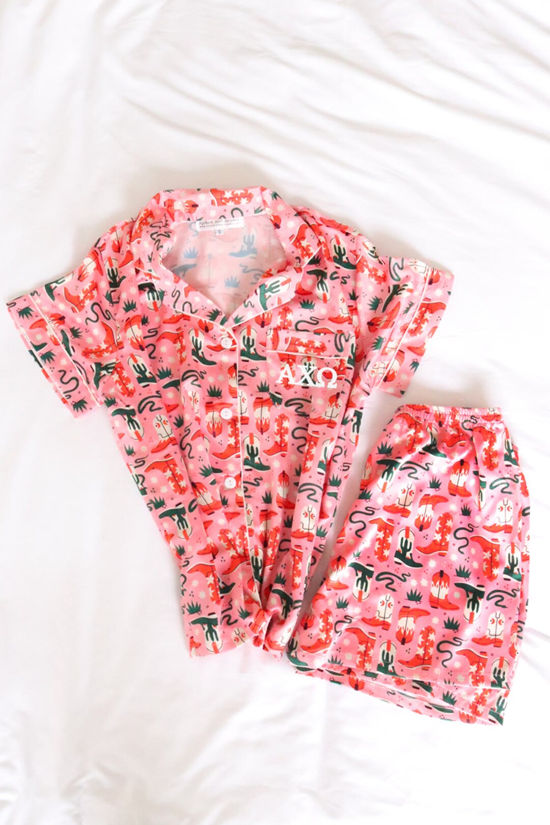 Greek Letters Alpha Chi Pajamas Sorority Pajamas Bid Day Etsy