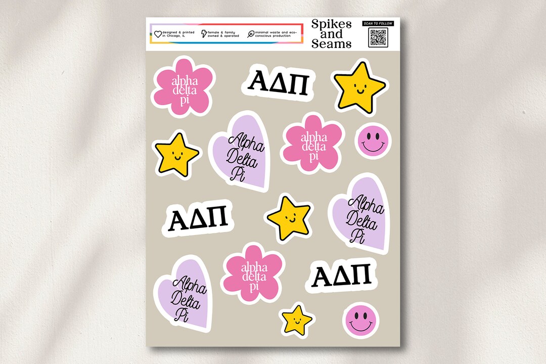 Alpha Delta Pi Stickers, Adpi, Sorority Stickers, Gifts for Rush, Bid ...