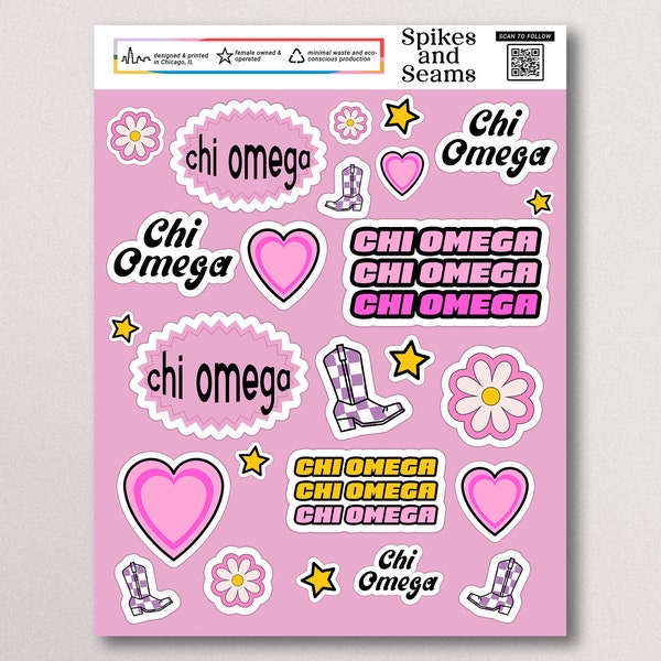 Chi Omega Stickers - Etsy