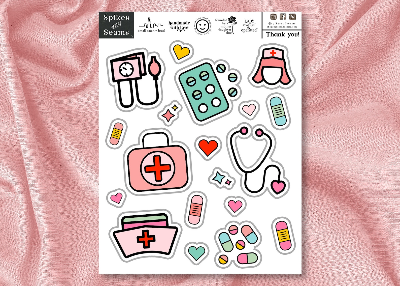 Nurse sticker pack medical sticker sheet quote stickers | Etsy