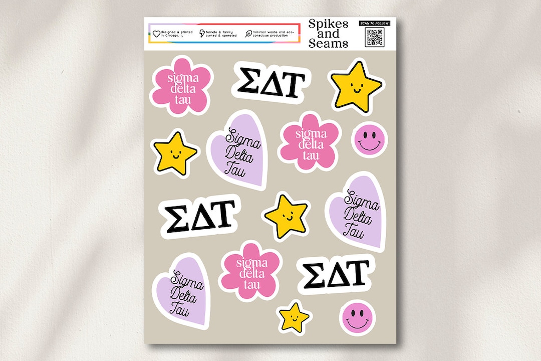 Sigma Delta Tau Stickers, Sig Delt Merch, SDT, Sorority Stickers ...