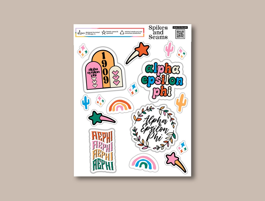 Alpha Epsilon Phi Stickers, Sorority Recruitment, Sorority Stickers ...