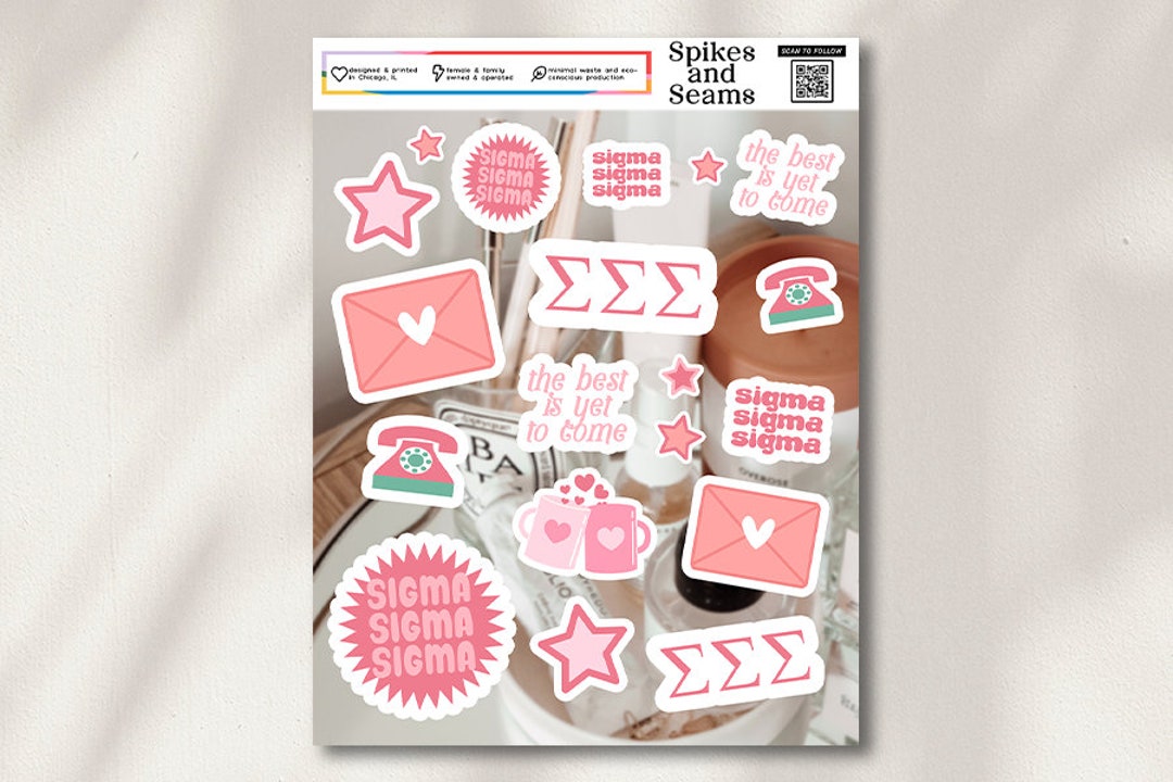 Tri Sigma Stickers, Sigma Sigma Sigma Merch, Sorority Stickers ...