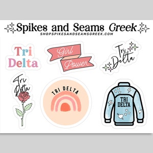 Delta Zeta Stickers Sorority Recruitment Sorority Stickers | Etsy