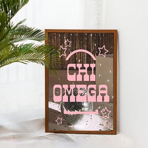 Alpha Chi Omega Art Print, Alpha Chi Omega, Sorority Art, Sorority ...