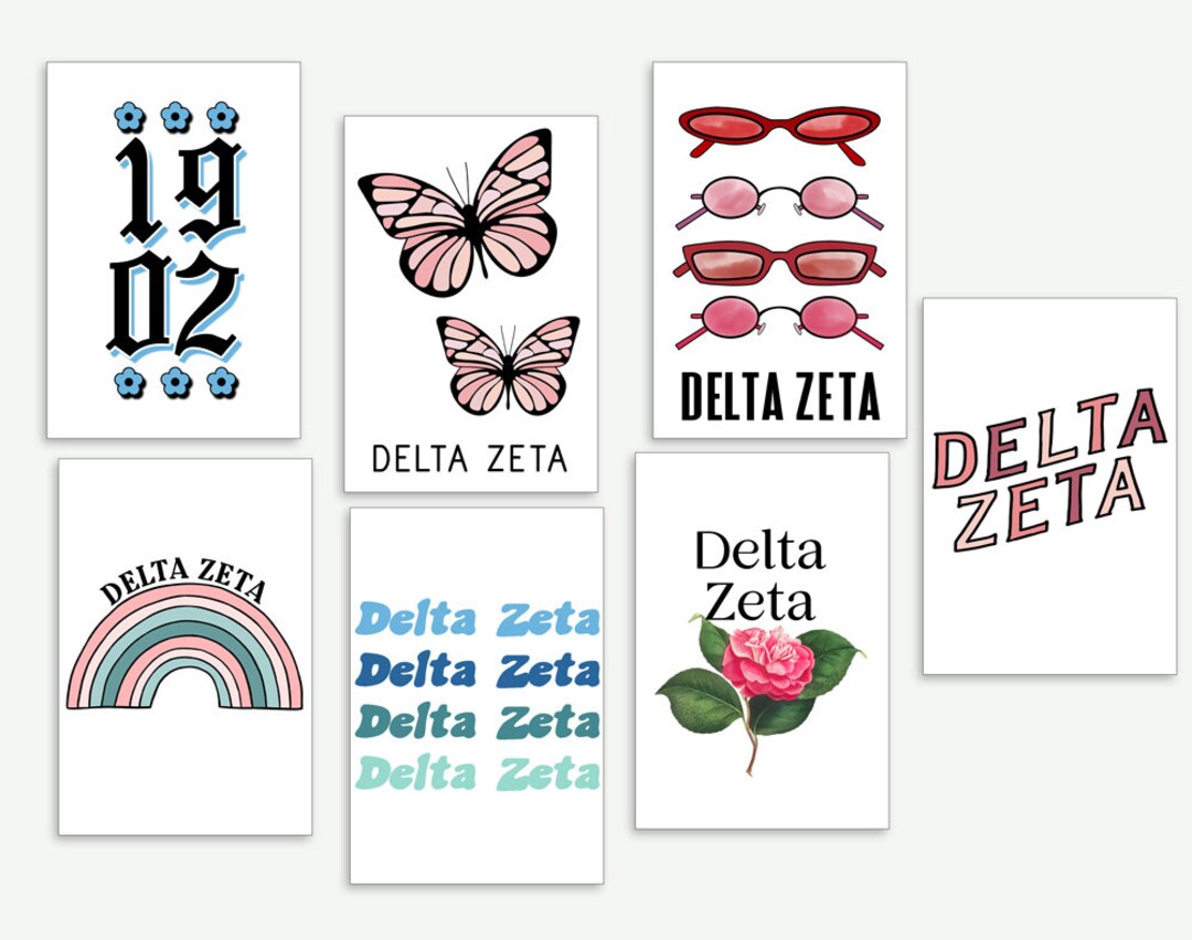 Delta Zeta Art Print, Sorority Art, Collage Kit, Photo Kit, Photo ...