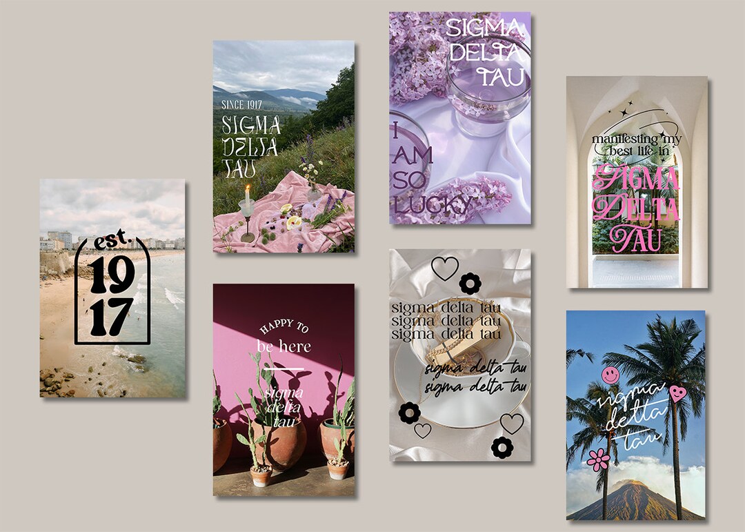 Sigma Delta Tau Art Print, Sorority Art, Collage Kit, SDT, Photo ...