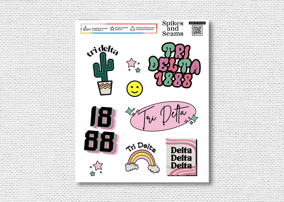 Delta Delta Delta Stickers, Tri Delta, Sorority Recruitment, Sorority ...