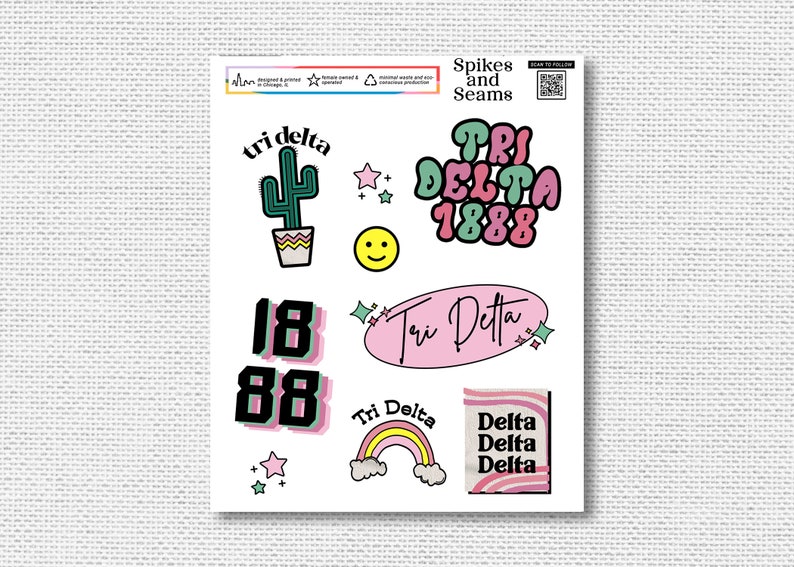 Delta Delta Delta Stickers Tri Delta Sorority Recruitment - Etsy