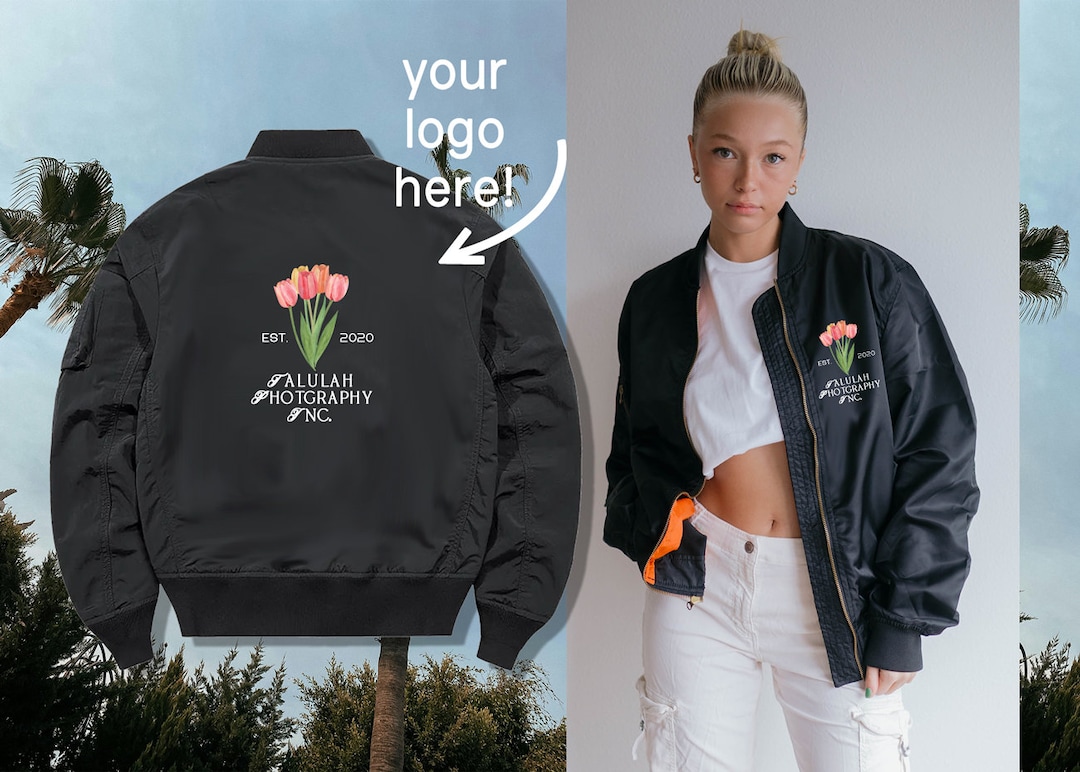 Custom Heavyweight Bomber Jacket, Personalized Logo Jacket, Custom ...