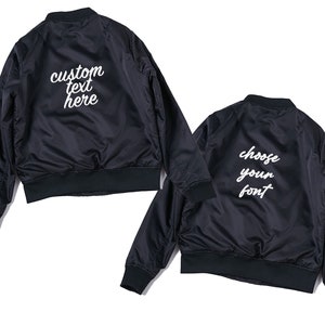 Custom Bomber Jacket Personalized Jacket Women's Jacket - Etsy