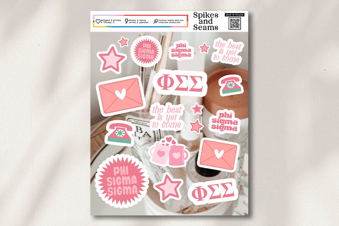 Phi Sigma Sigma, Phi Sig Stickers, Sorority Stickers, Recruitment, Bid ...