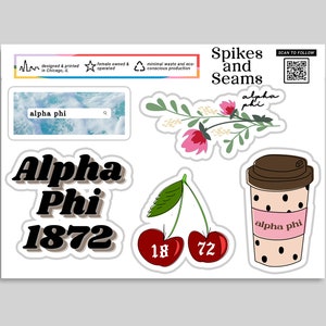 Alpha Phi Stickers, Alpha Phi, Sorority Stickers, Sorority Recruitment ...