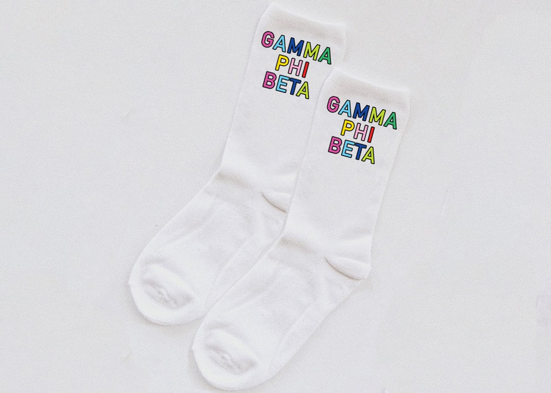 Gamma Phi Beta, Gphi, Sorority Socks, Recruitment, Custom Socks ...
