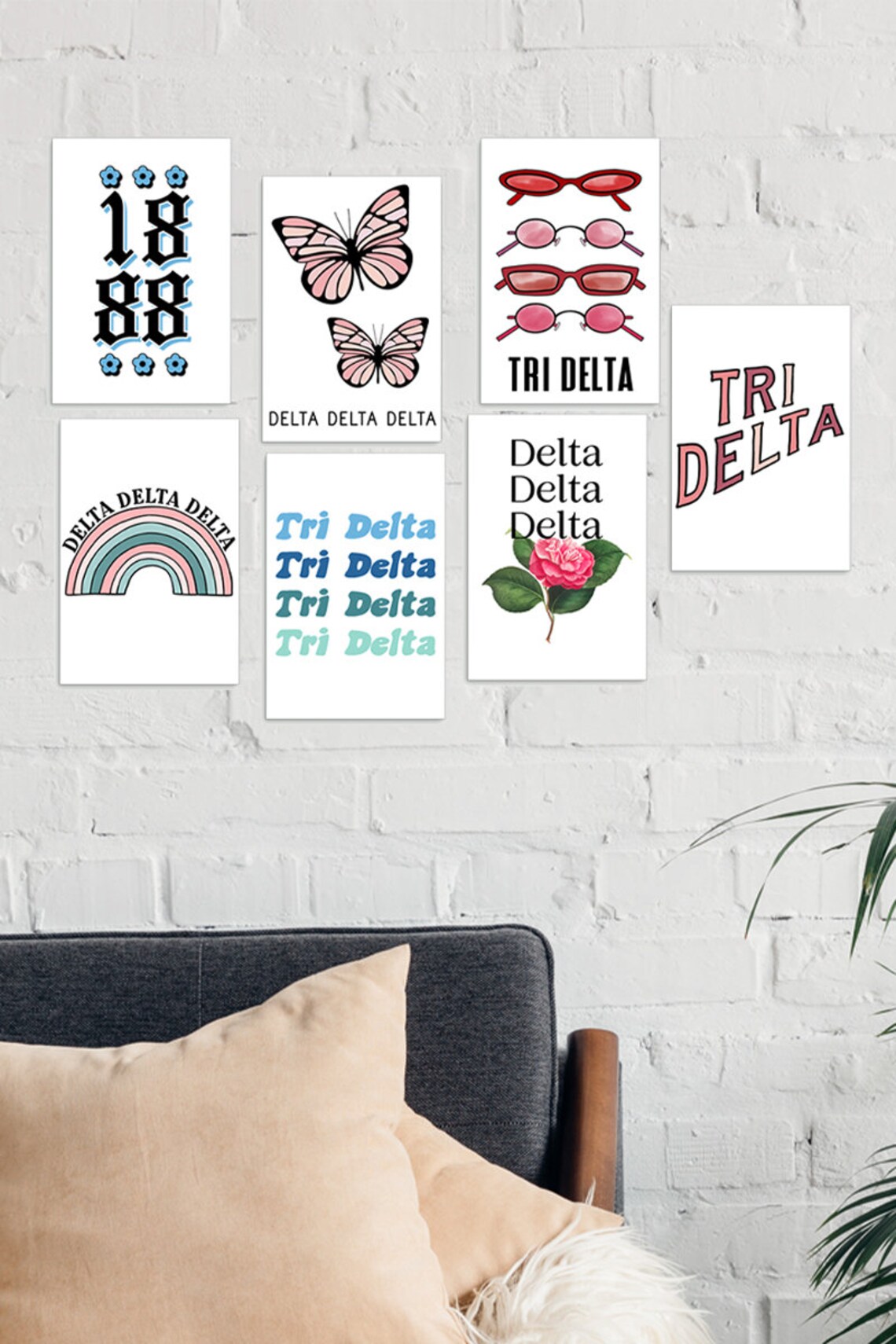 Sorority Collage Kit Delta Delta Delta Tri Delta Sorority - Etsy