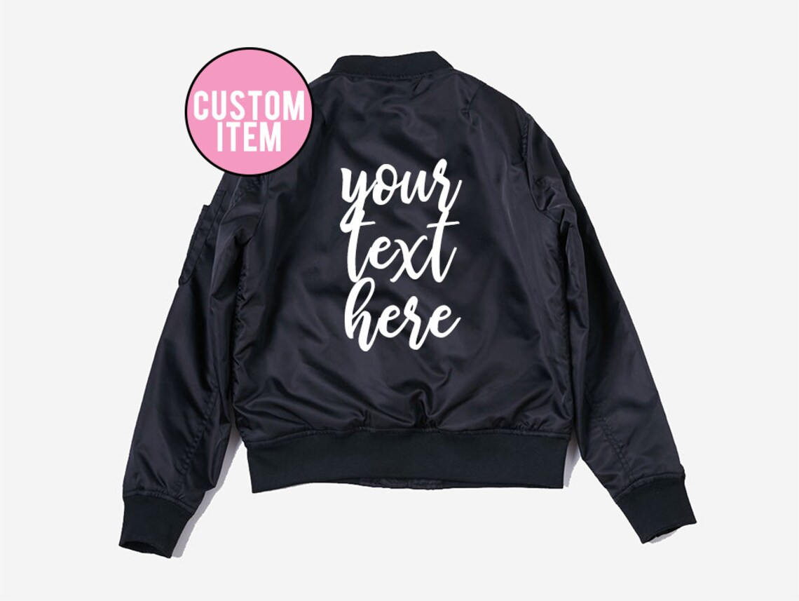 Custom bomber Jacket personalized jacket women's jacket | Etsy