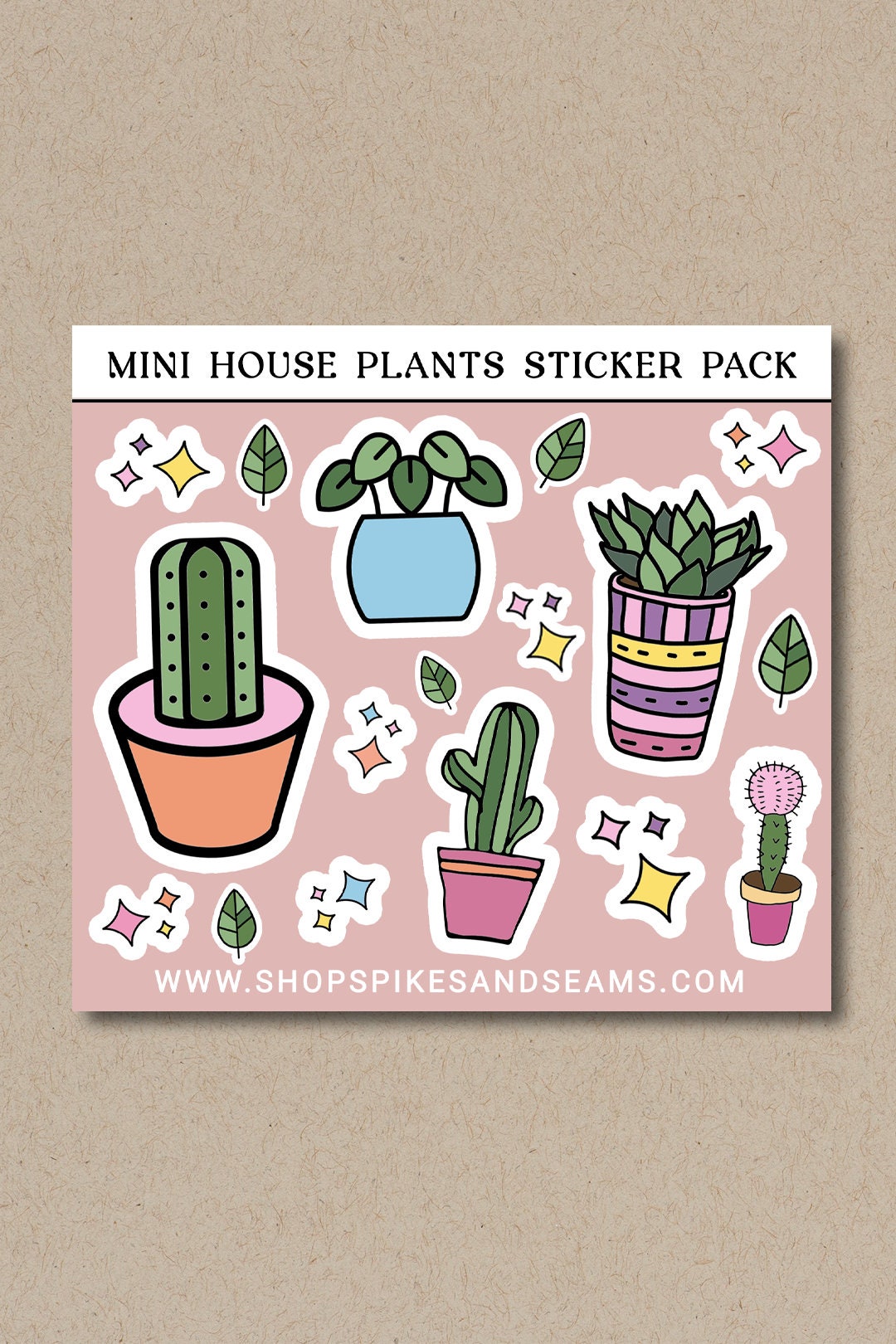 Cactus Sticker Pack, Aesthetic Plant Lover Stickers, Weatherproof - Etsy