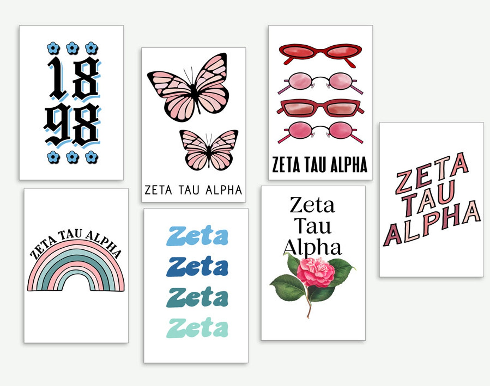 Zeta Tau Alpha Art Print, Zeta Poster, Sorority Art, Sorority ...
