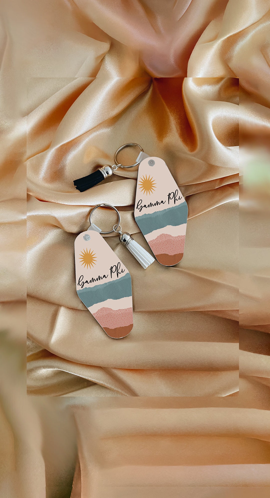 Gamma Phi Beta Keychain, Keychain, Recruitment, Big Little, Tassel ...