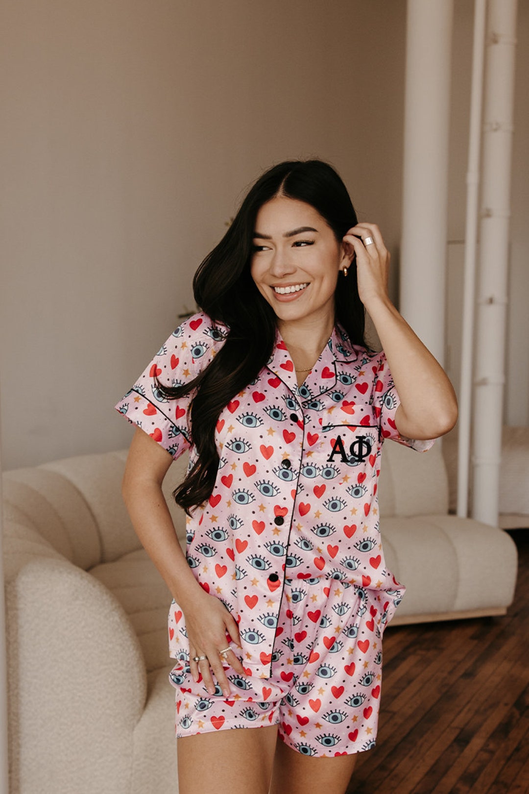 GREEK LETTERS Alpha Phi Pajamas, Abstract Pajamas, Sorority Pajamas ...