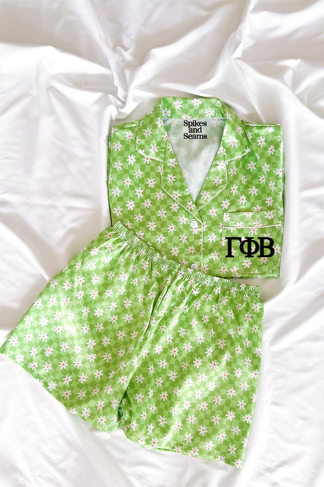GREEK LETTERS Gamma Phi Beta, Gphi, Floral Pajamas, Custom Pajamas, Gifts for Rush ,big Little ...