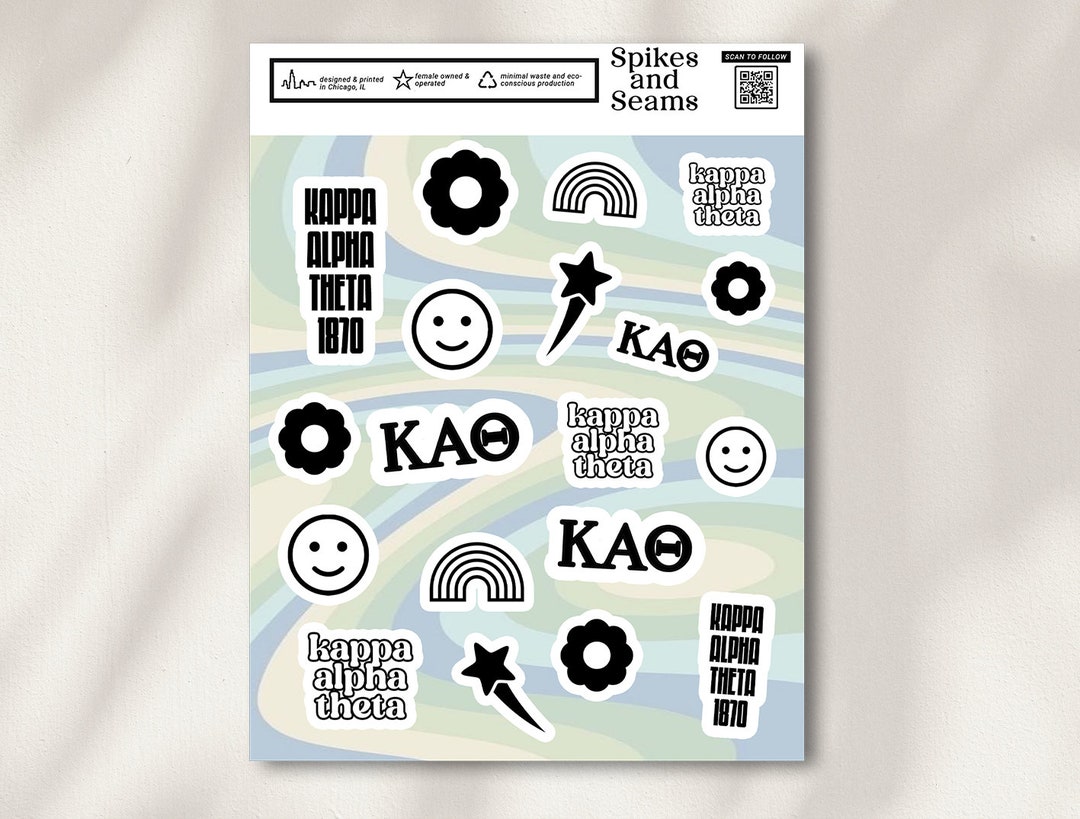 Kappa Alpha Theta Stickers, Sorority Recruitment, Sorority Stickers ...